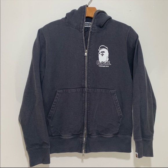 Bape | Tops | A Bathing Ape Bape X Popeye Comic Zip Hoodie | Poshmark
